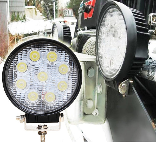 4 Inch 27W round LED Work Light (each) – Absolute 4x4 and Camping
