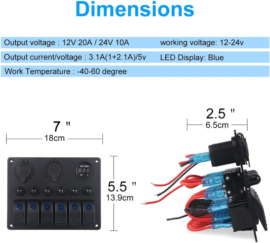 Switch panels – Absolute 4x4 and Camping